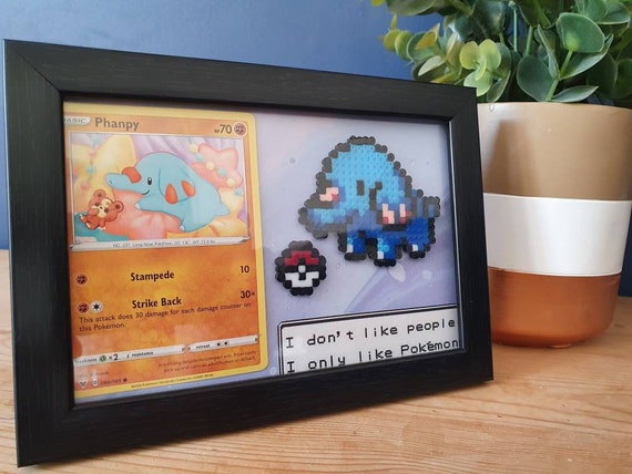 Handmade Phanpy Pokémon Pixel Art Framed Picture With TCG Card - Etsy