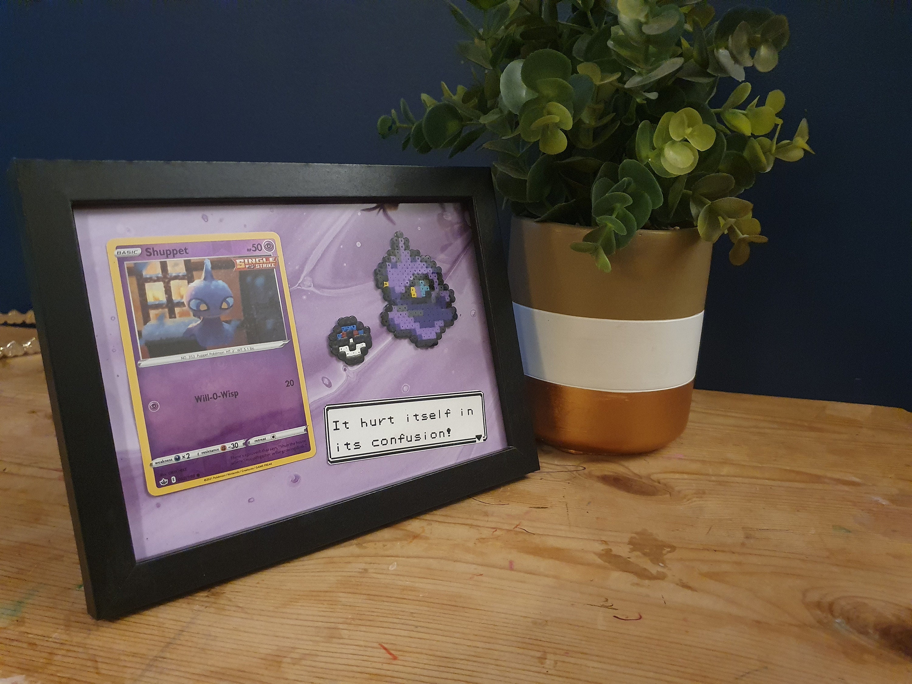 Handmade Shuppet Pokémon Pixel Art Framed Picture With TCG - Etsy