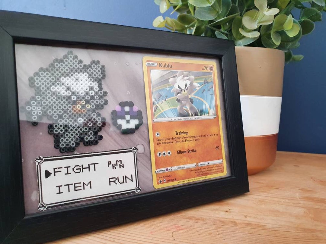 Handmade Kubfu Pokémon Pixel Art Framed Picture With TCG Card - Etsy