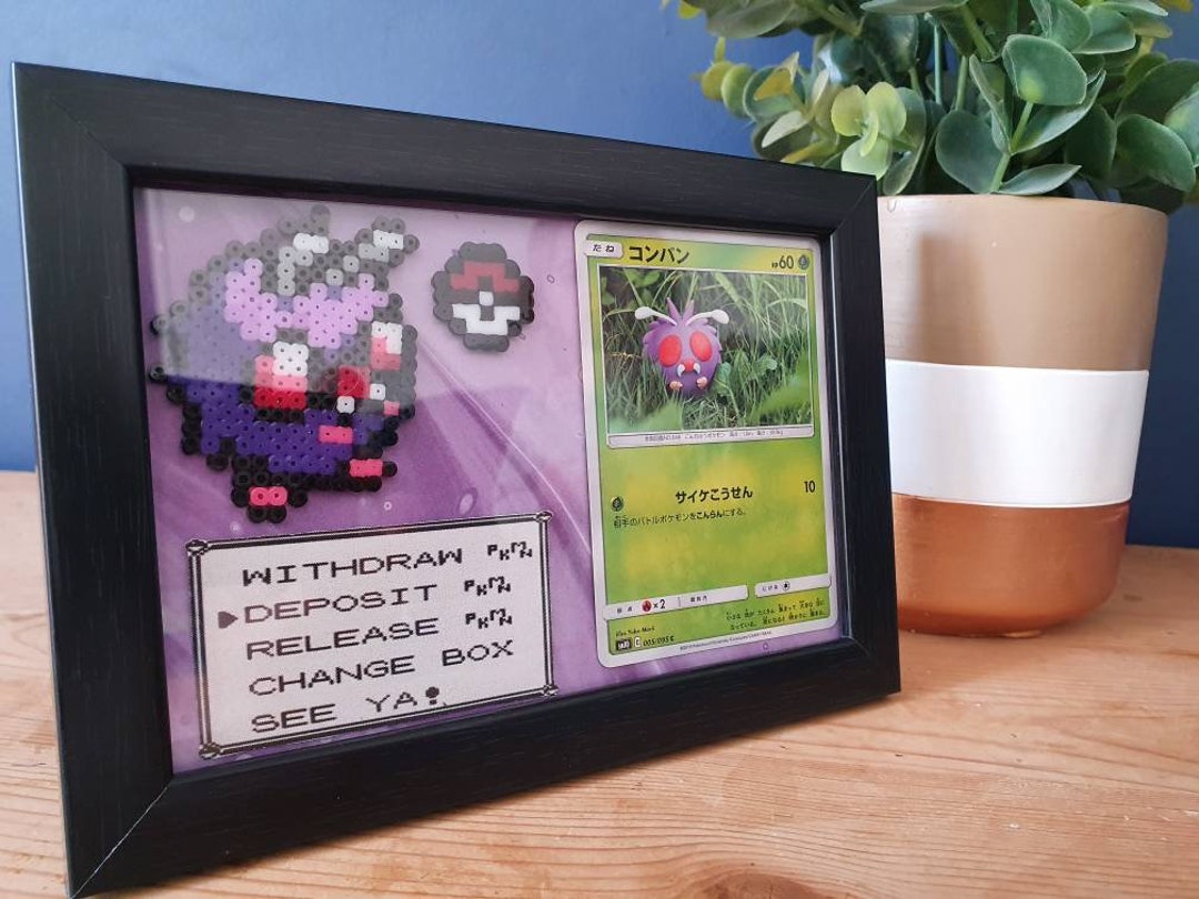 Handmade Venonat Pokémon Pixel Art Framed Picture With TCG Card - Etsy