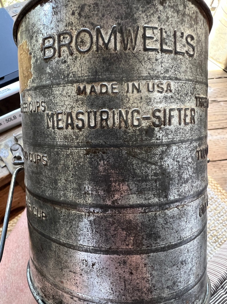 Vintage Steel Flour Sifter by Bromwells - Etsy