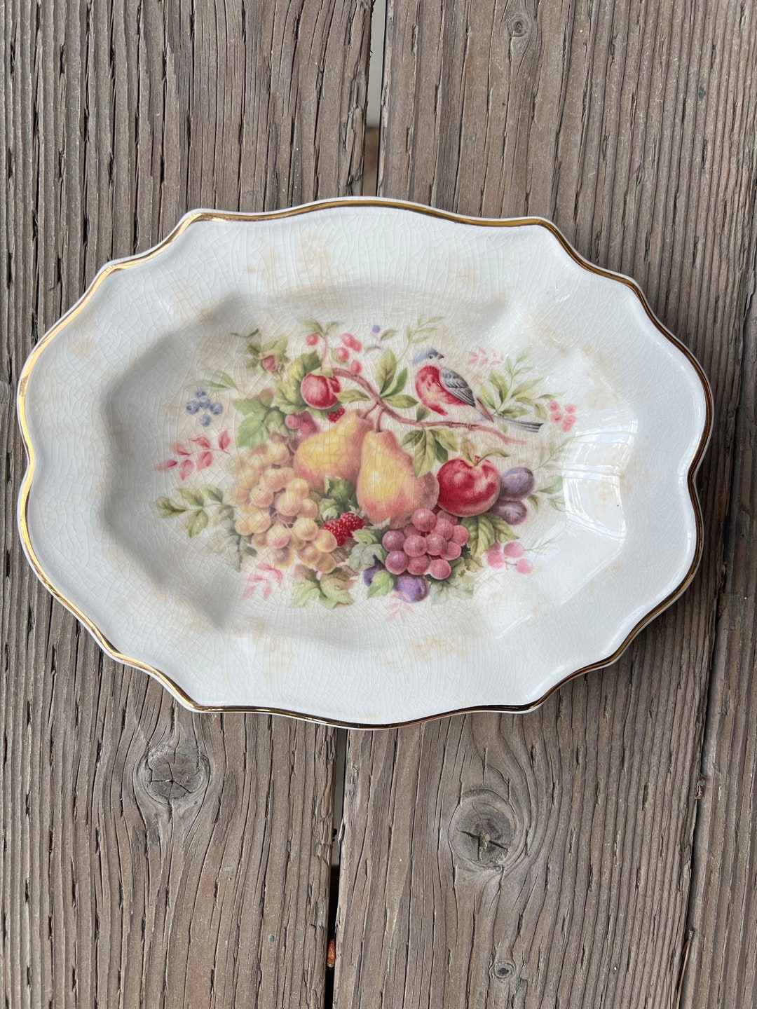 Avon Decorative Fruit Ceramic Plate 22K Gold Trim, 1976 - Etsy