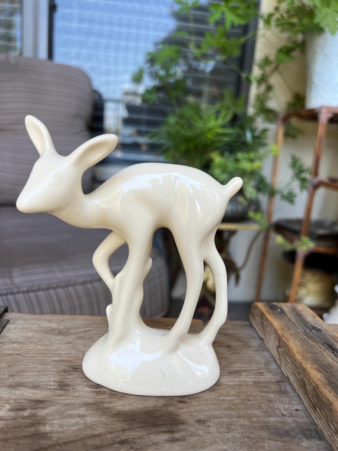 Standing Deer Pottery Figurine - Etsy