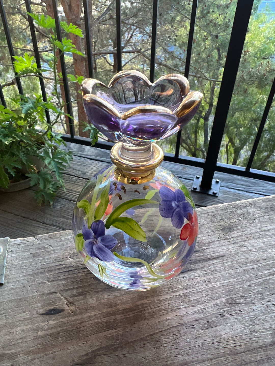 Hand Painted “royal Limited Crystal” Perfume Bottle, Made in Italy - Etsy