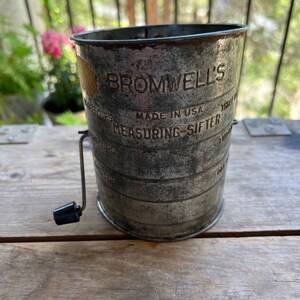 Vintage Steel Flour Sifter by Bromwells - Etsy