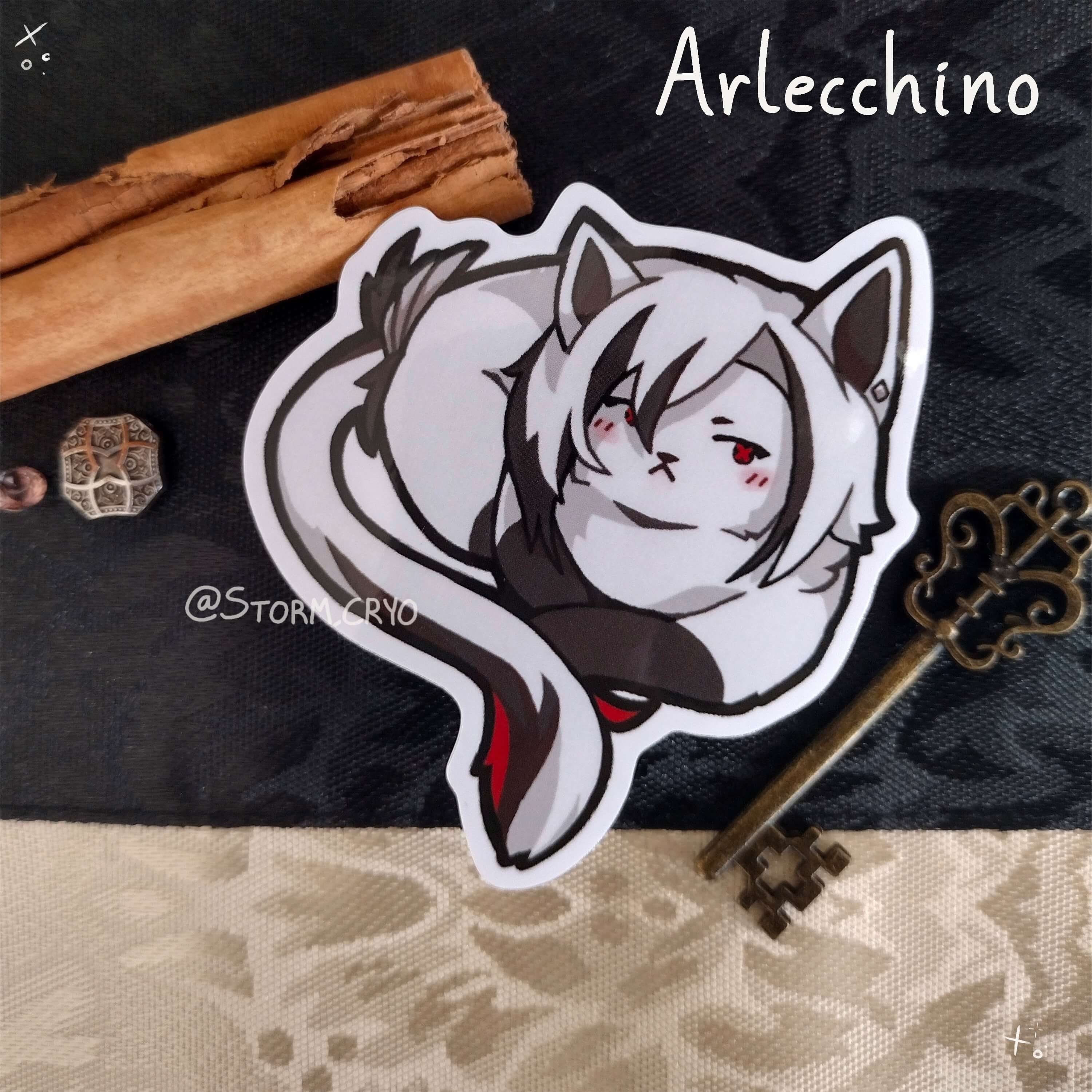 Fatui Harbingers Cats Genshin Impact Vinyl Stickers Il Dottore ...