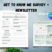 Employee Favourites Survey, Fillable PDF Survey, Customized, Editable ...