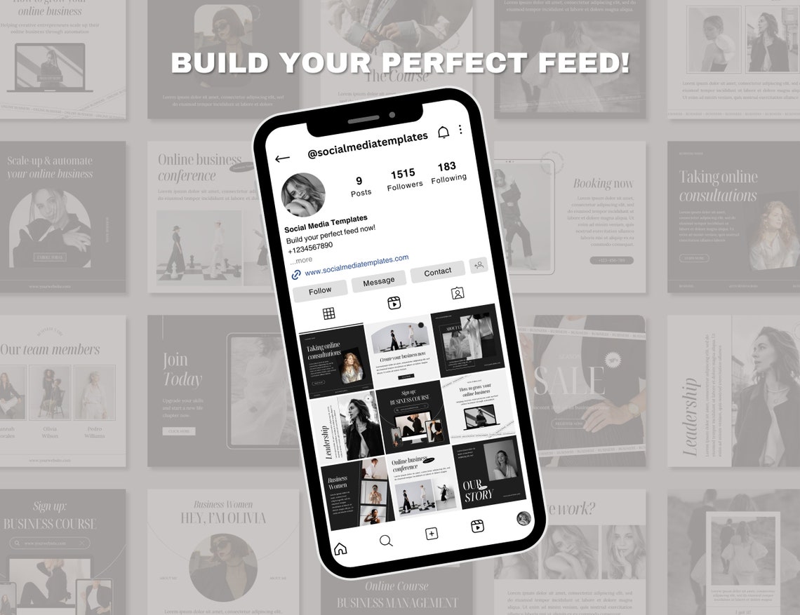 Aesthetic Instagram Feed Templates | Social Media Templates | Instagram ...