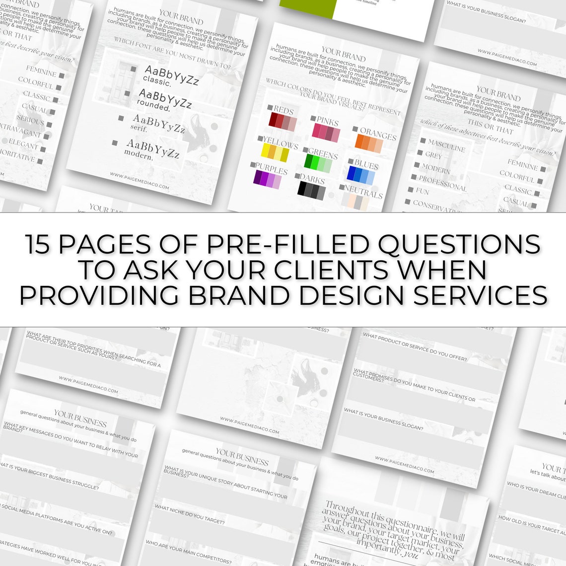 Branding Questionnaire Branding Questions Branding - Etsy