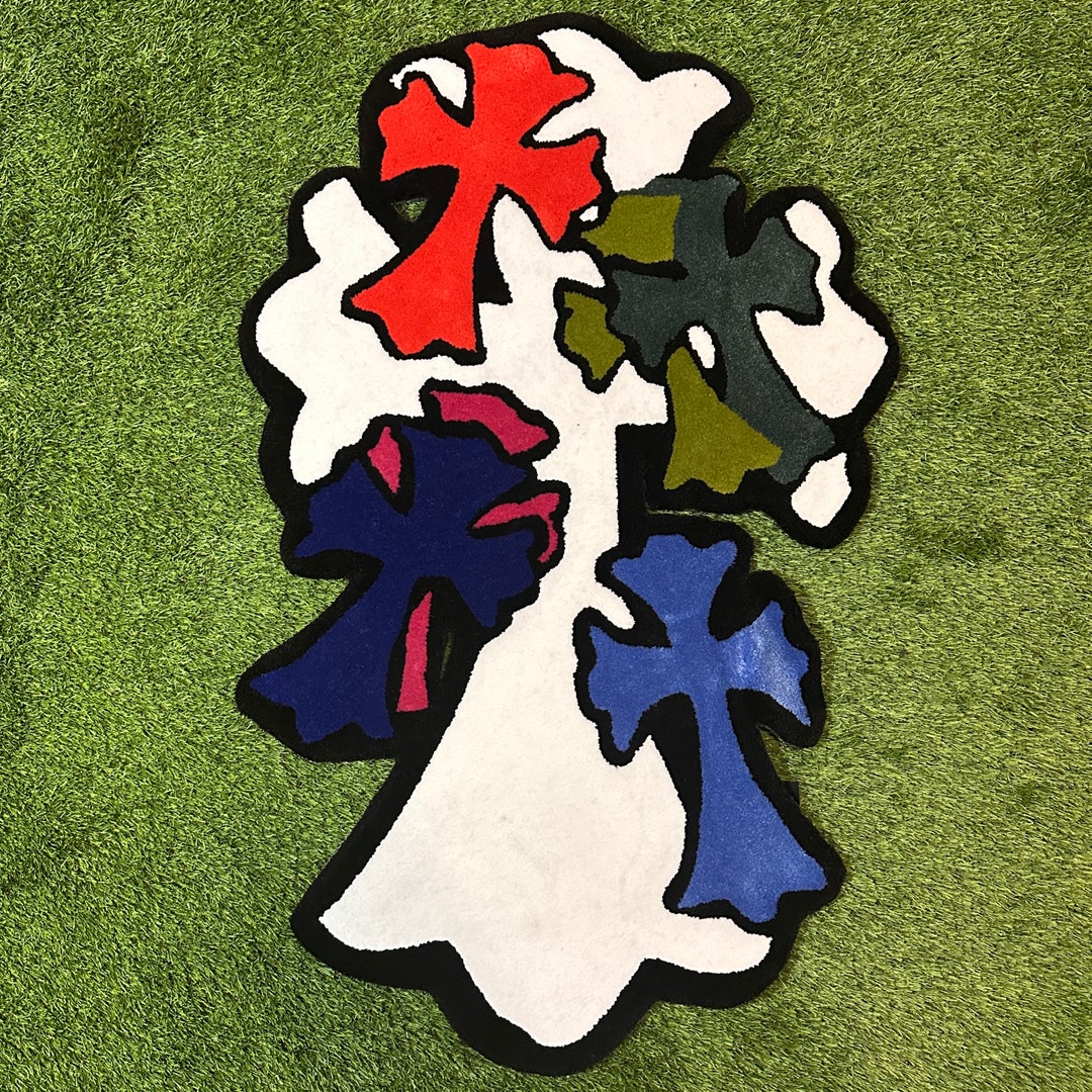 Chrome Crosses Custom Tufted Rug - Etsy