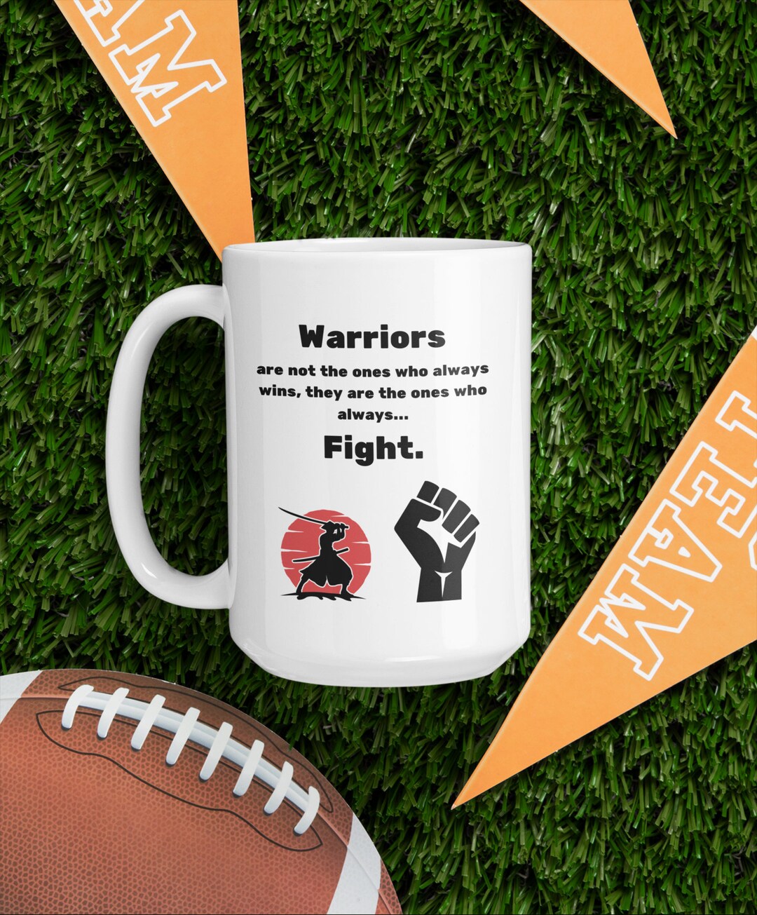 Warrior Fight 15oz Ceramic Mug: Motivational Gift - Etsy