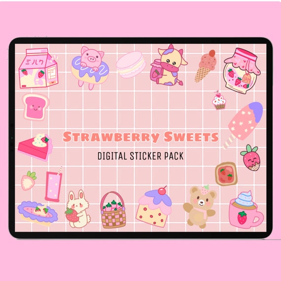 Cute Digital Sticker Pack Digital Planner Supplies Ipad | Etsy