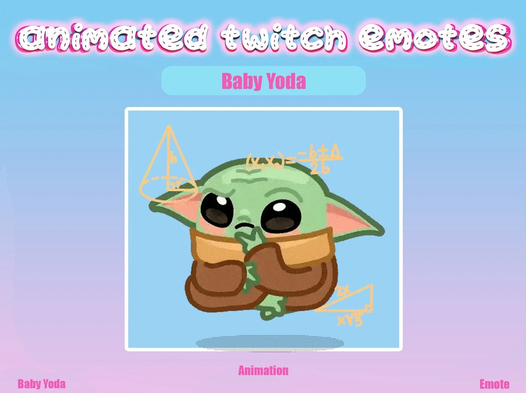 Animated Twitch Emote Baby Yoda for Twitch and Discord! Animated Emotes ...