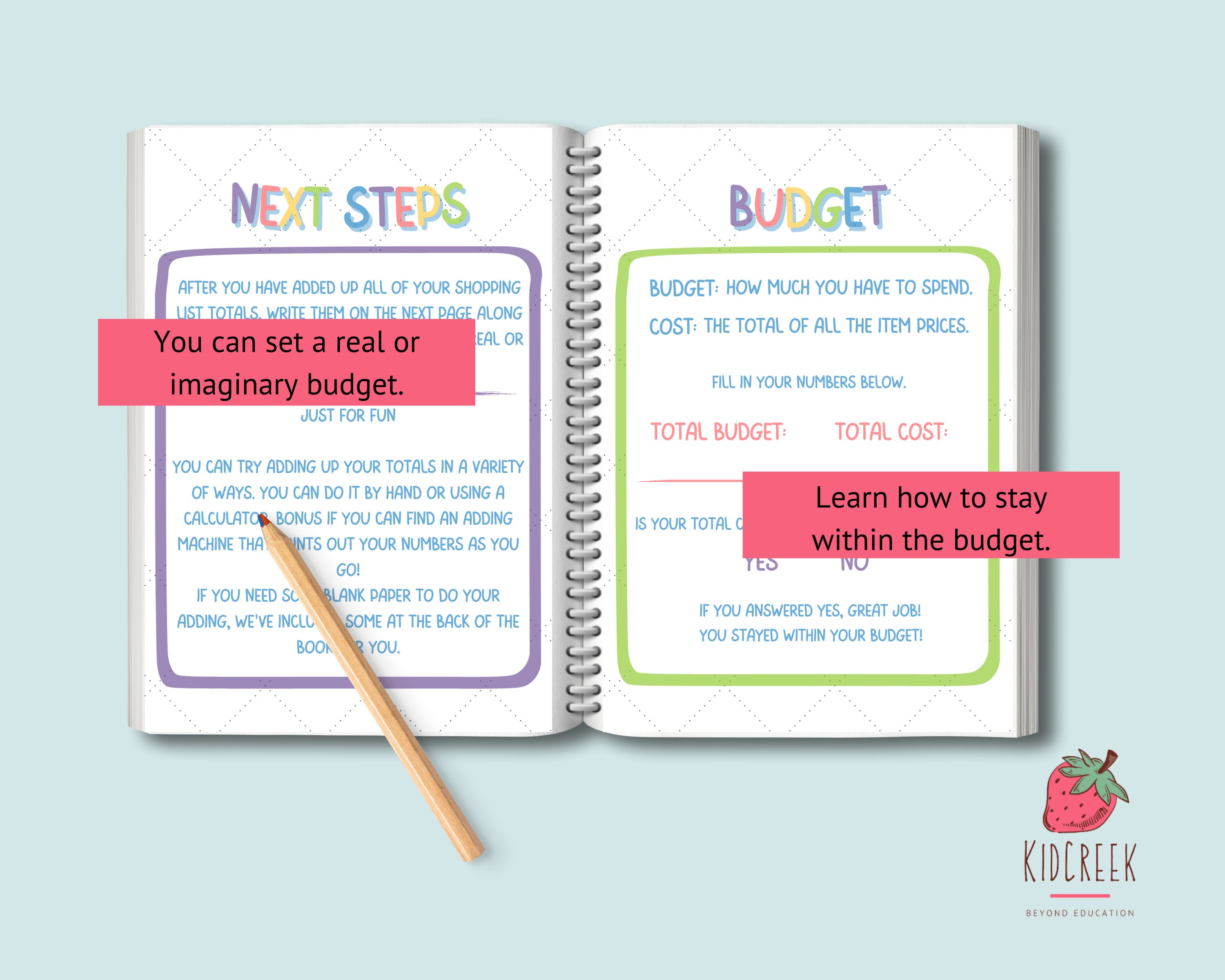 Meal Planning for Kids Printable Curriculum, Homeschool Learning, Life ...