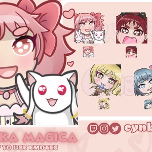Madoka Magica Emotes - Instant Download - Ready to Use - Etsy