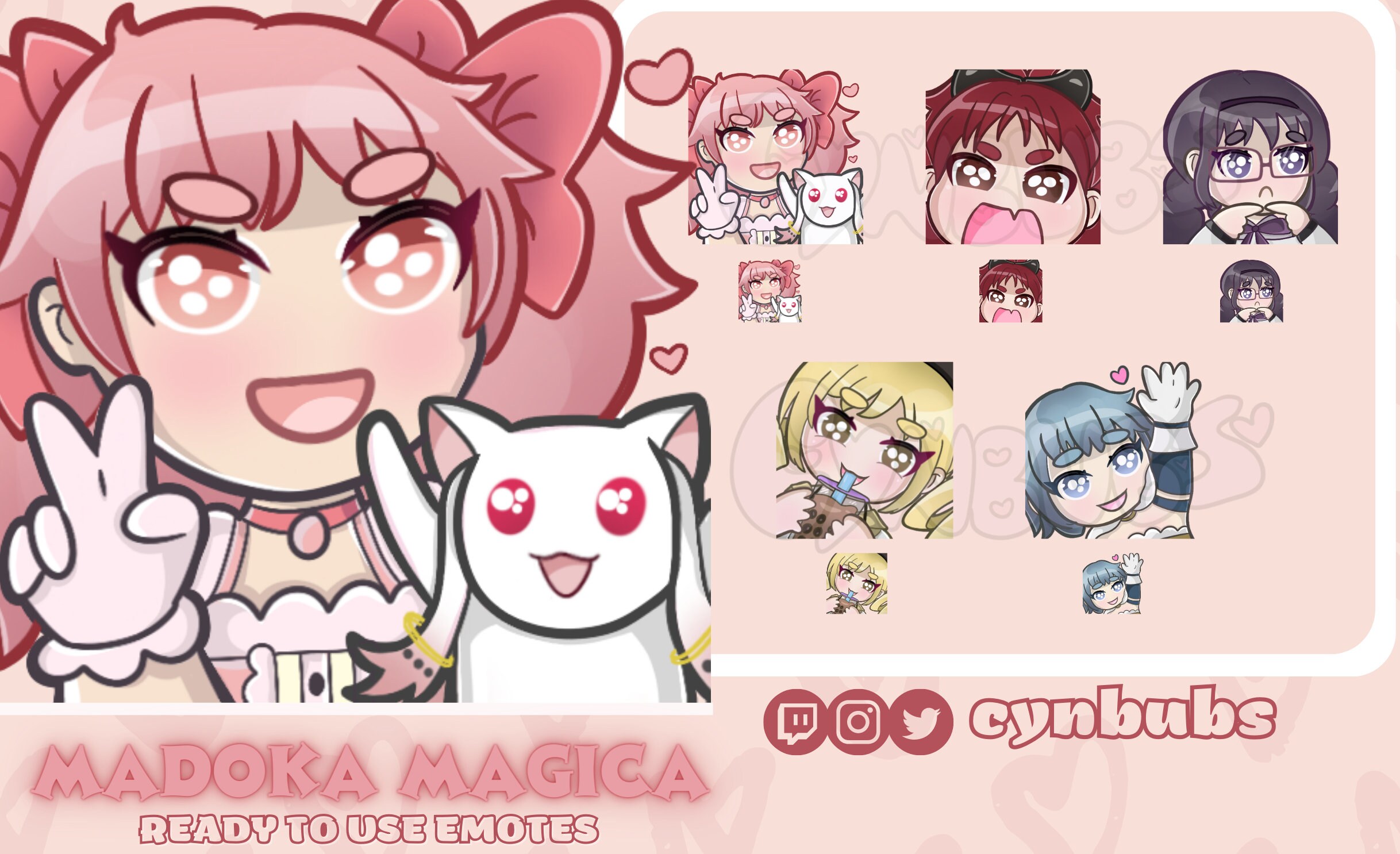 Madoka Magica Emotes - Instant Download - Ready to Use - Etsy