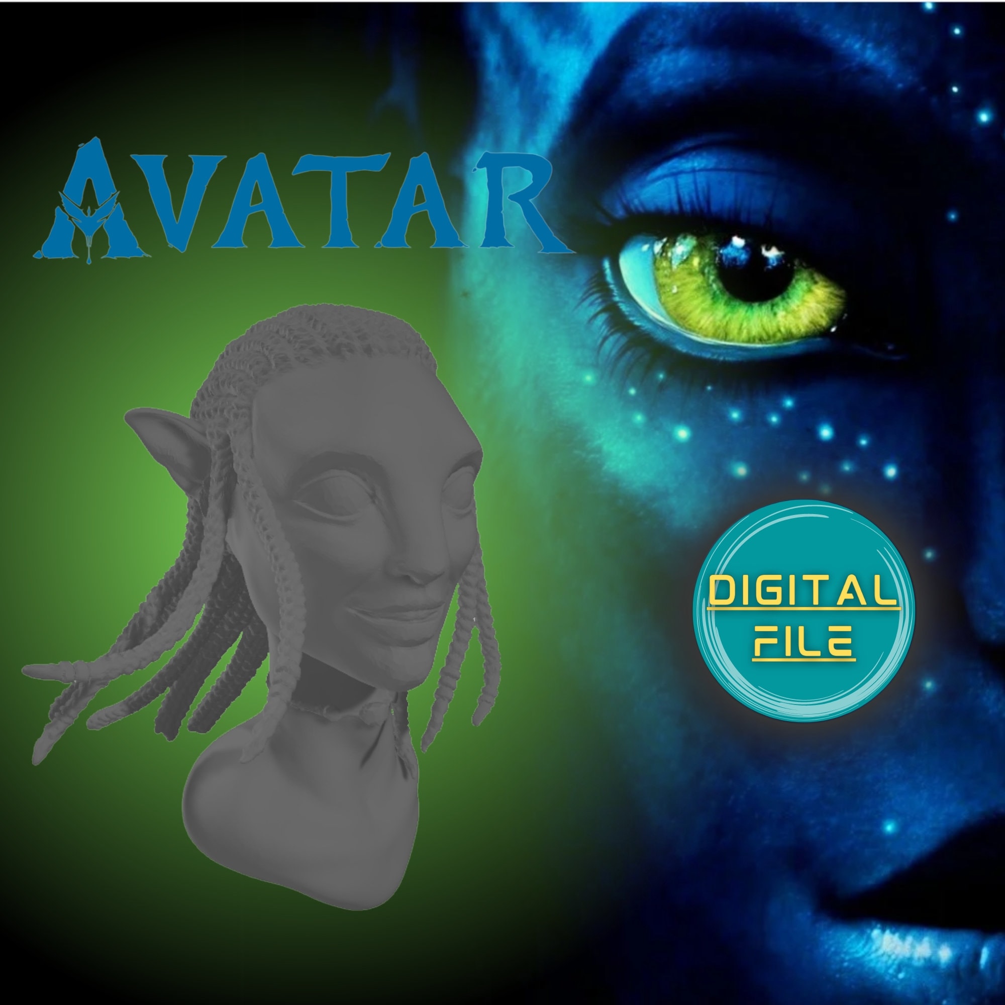 Avatar Neytiri Head STL, Neytiri Stl Bust, the Way of Water, Best ...