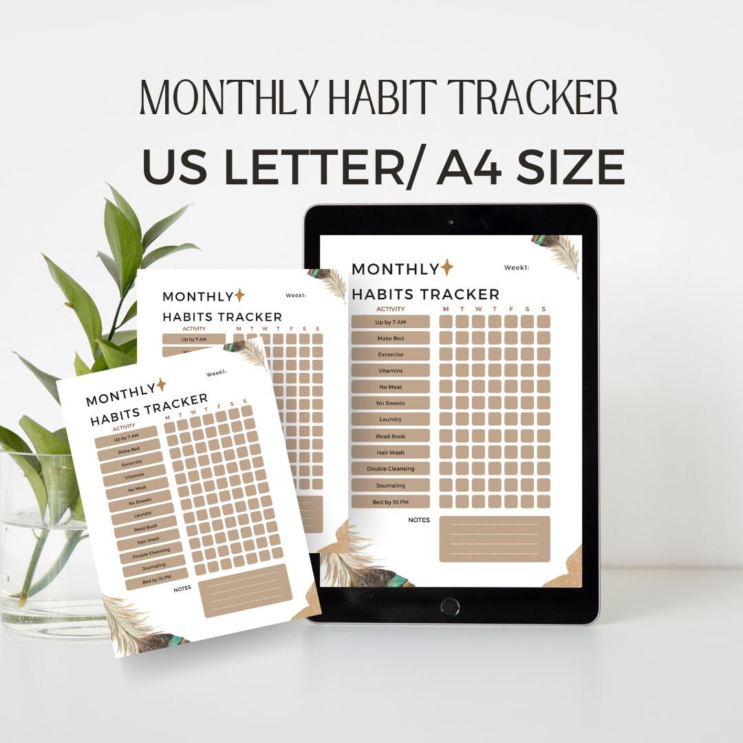 Monthly Productivity Planner Printable Monthly Organizer - Etsy