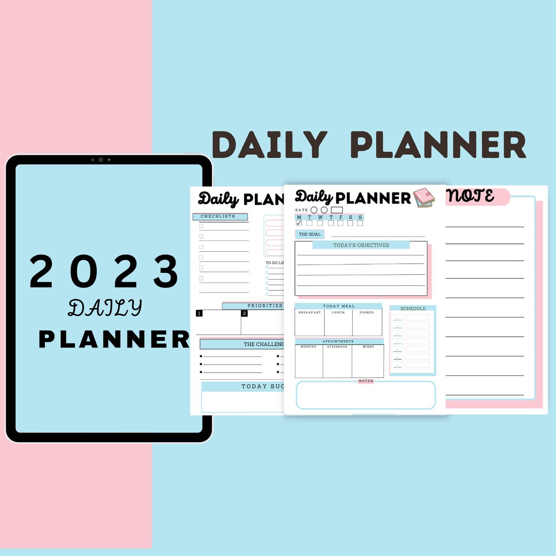 2023 Daily Planner, Online Daily Planner, Pdf Daily Planner, Daily ...