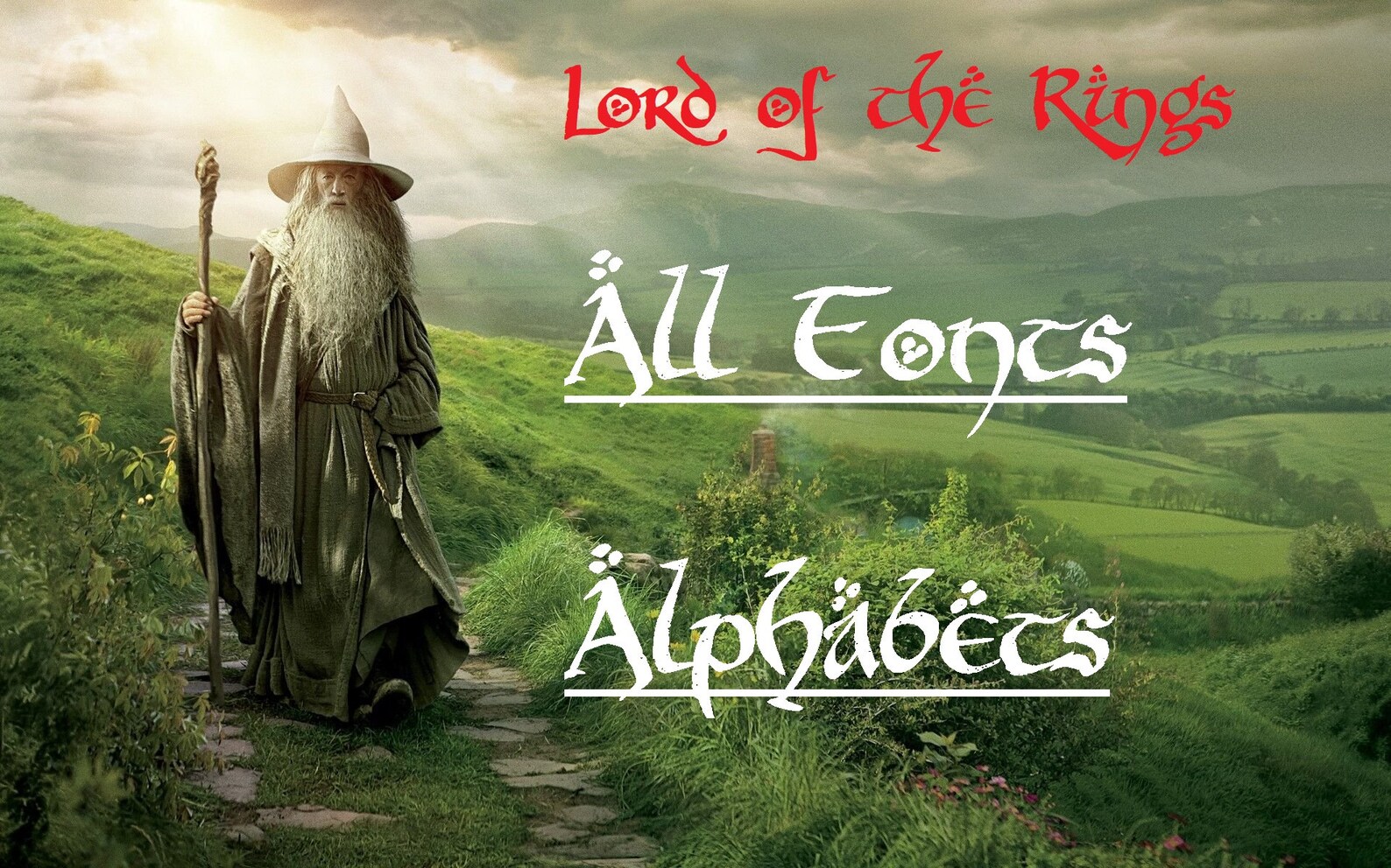 Lord of the Rings Letter Font Bundle, Aniron Font, Elf Font, Elvish ...