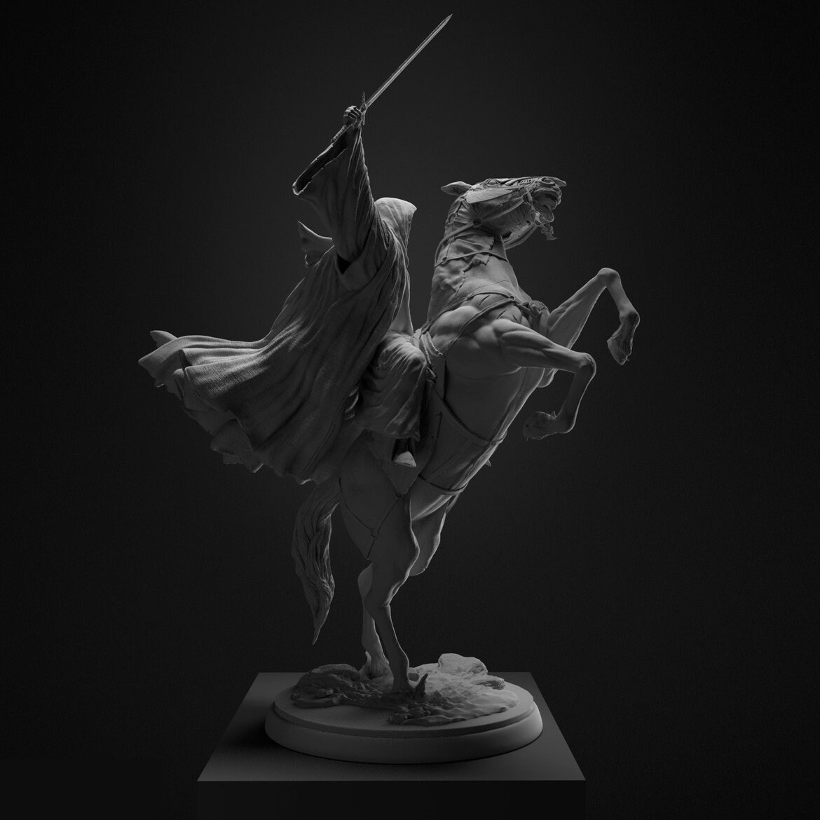 Lord of the Rings, Nazgul Horse Riding Bust Stl, Lotr Stl Miniature, Do ...