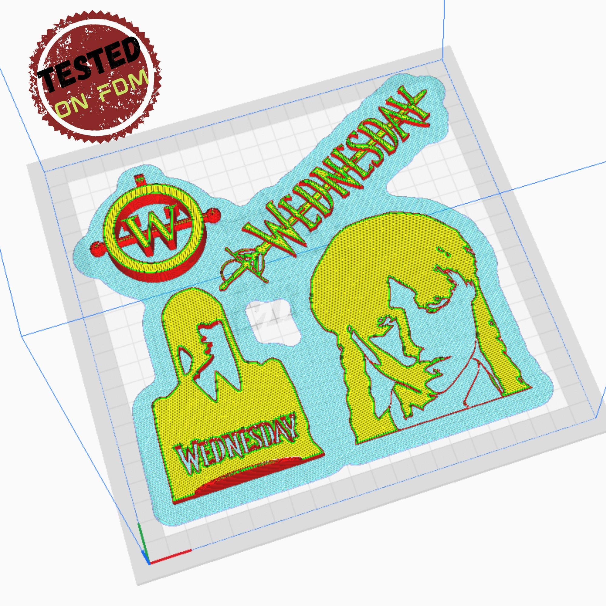 Wednesday STL, Wednesday Addams SVG File, 4 Different Formats Wednesday ...