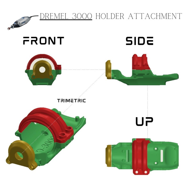 Dremel Holder Attachment Mount, Diy Craft Dremel 3000 Mount, Dremel ...