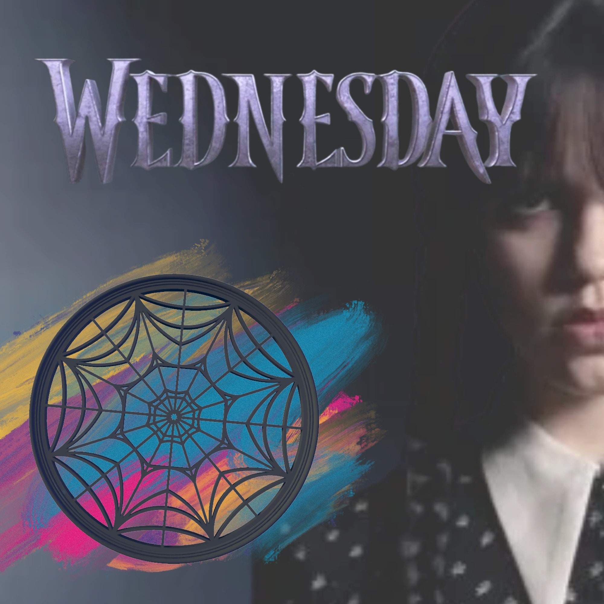 Wednesday Window Stl Colorful Window STL Wednesday Wndow - Etsy