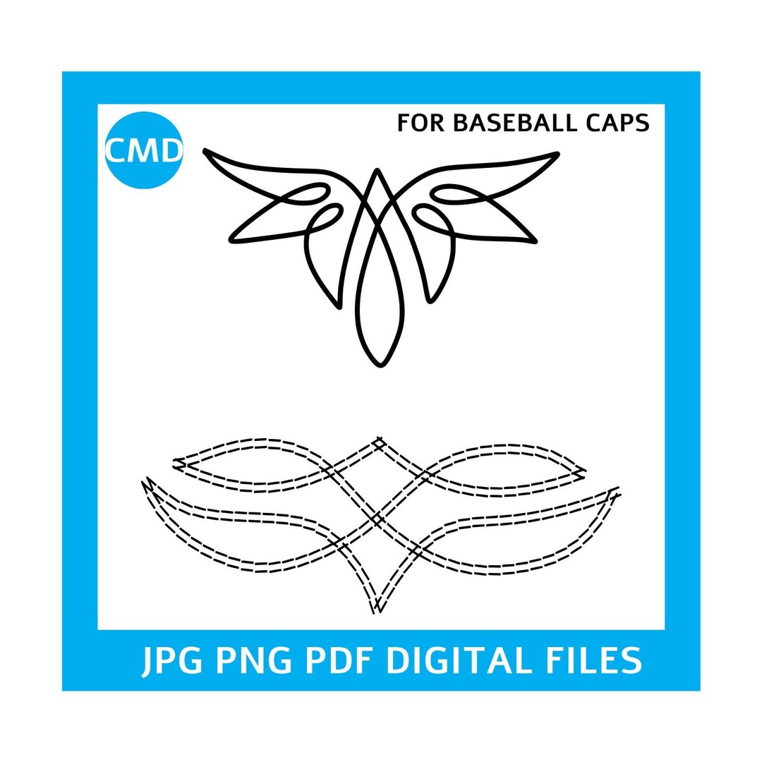 Western Stitched Baseball Hat Burning Design, Boot Stitching Pattern ...