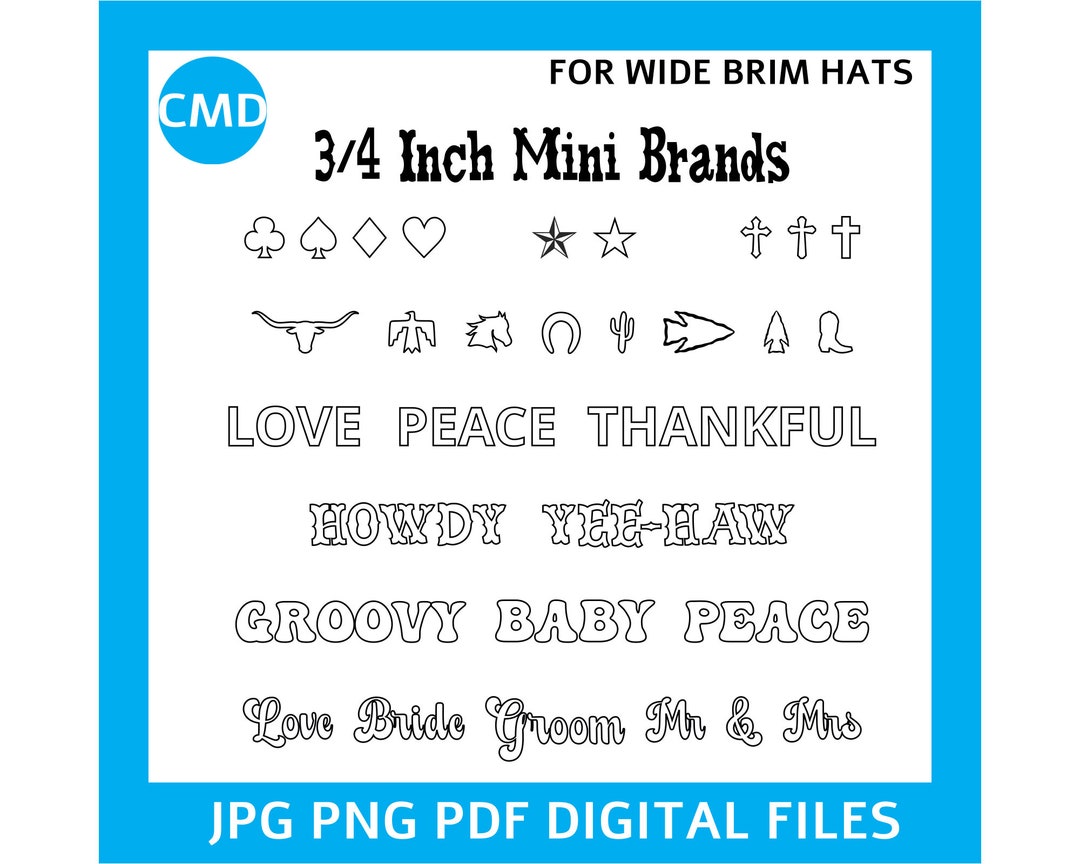 Traceable, Mini Brands for Hat Burning, Symbols and Phrases to Burn on ...