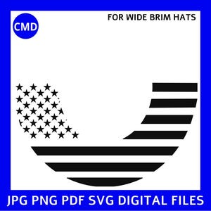 American Flag Hat Burning Design, Patriotic Pattern, for Wide Brim ...