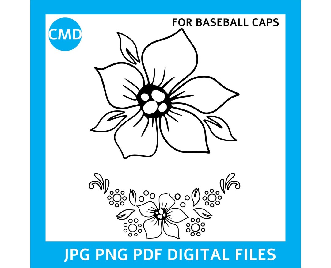 Periwinkle Baseball Hat Burning Design, Flowers, Floral Baseball Cap ...