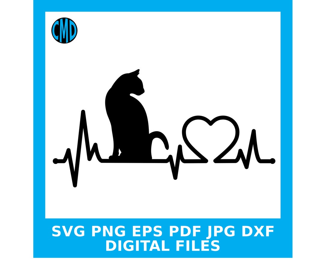 Cat Heartbeat Digital Download Files Kitten Pulse Instant - Etsy