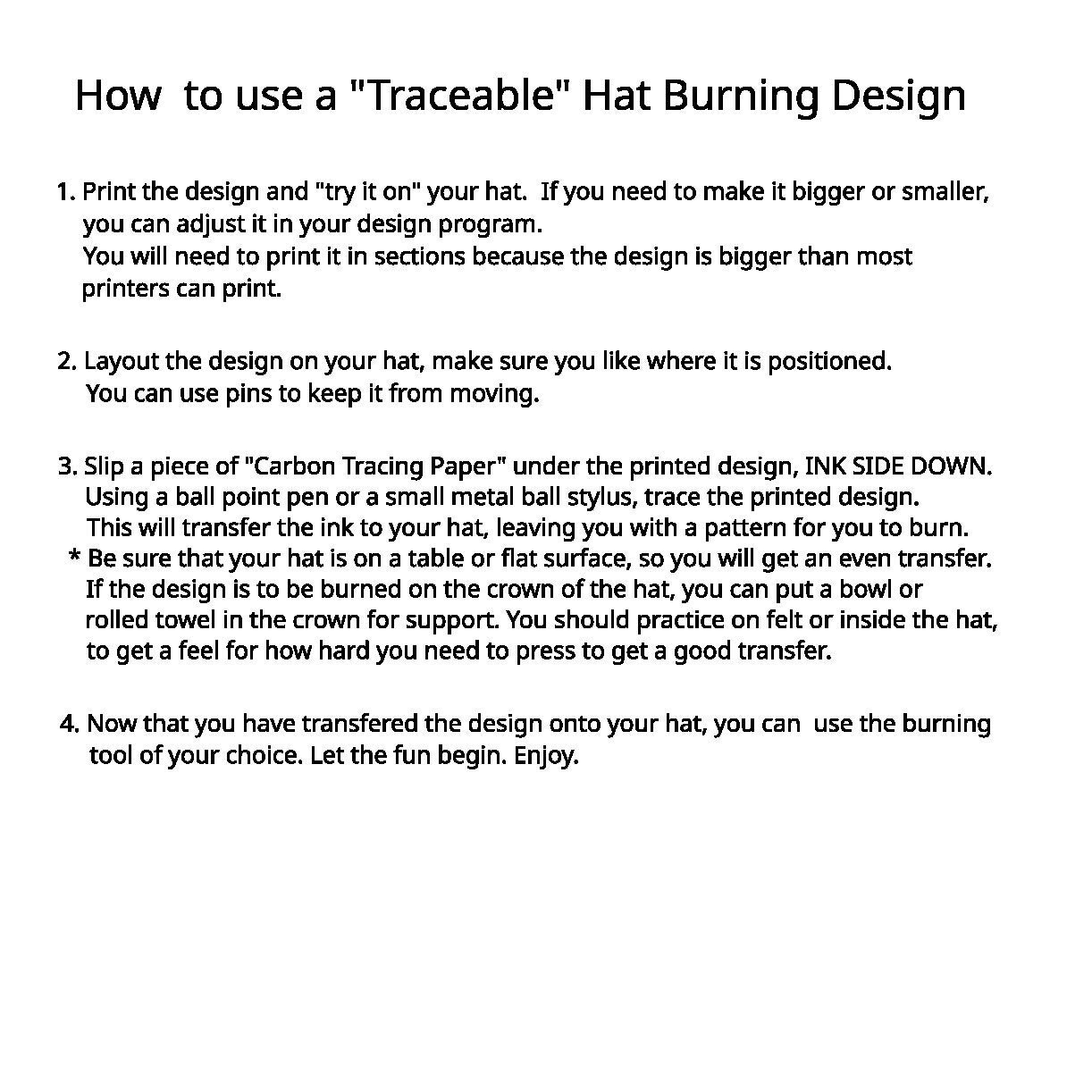 Traceable Hat Burning Design, Salmon Fish Fishing Print Trace and Burn ...