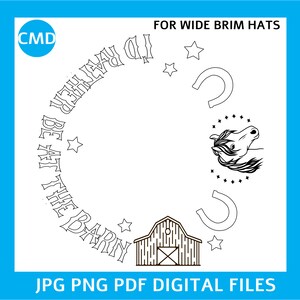 Traceable, I'd Rather Be at the Barn Hat Burning Design, Country ...