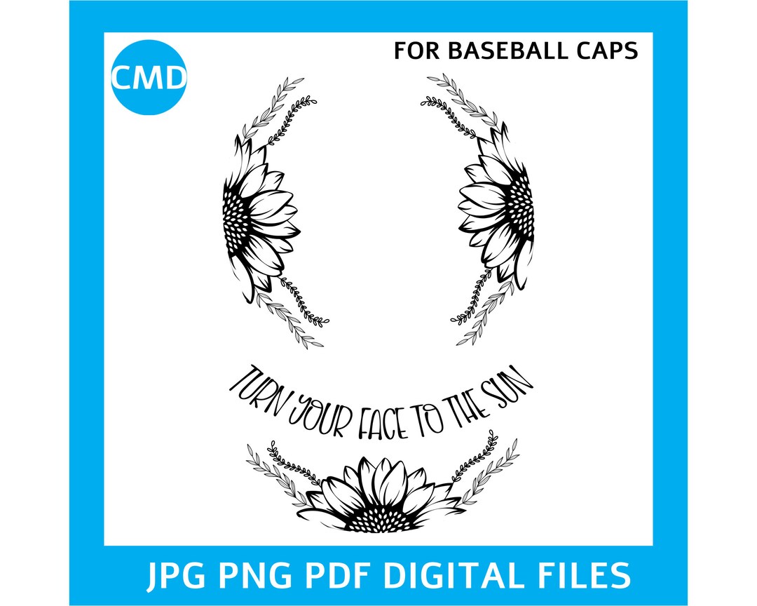 Face the Sunflower Baseball Hat Burning Design, Sun Flower Pattern, DIY ...