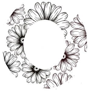 Daisies Wide Brim Hat Burning Design, Daisy Pattern, for Wide Brim Hats ...