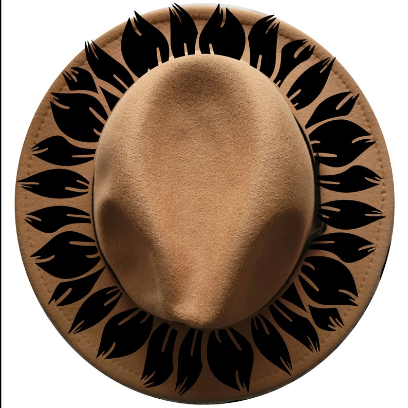 Stencils for Hat Burning SVG Wild Sunflower Hat Burning - Etsy