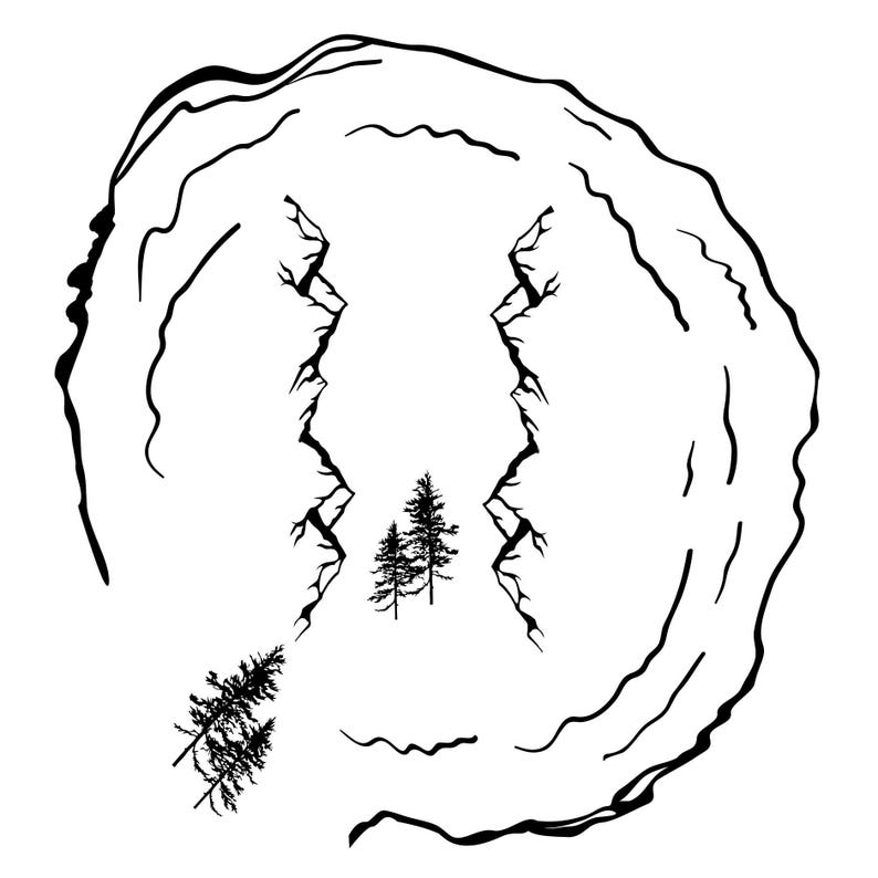 Wild Mountains Hat Burning Design | Laser Friendly Wide Brim Pyrography ...