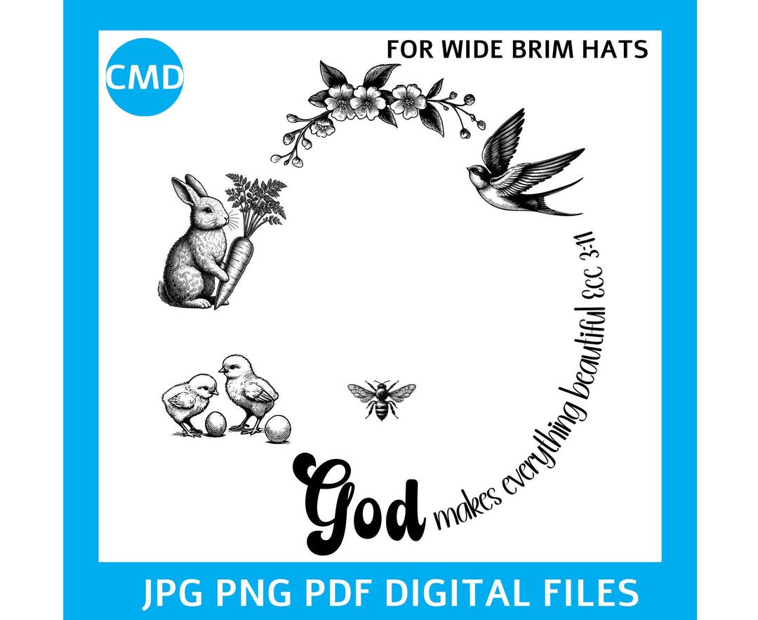 God maakt alles mooi hoed brandend ontwerp, patroon bijbelvers, brede ...