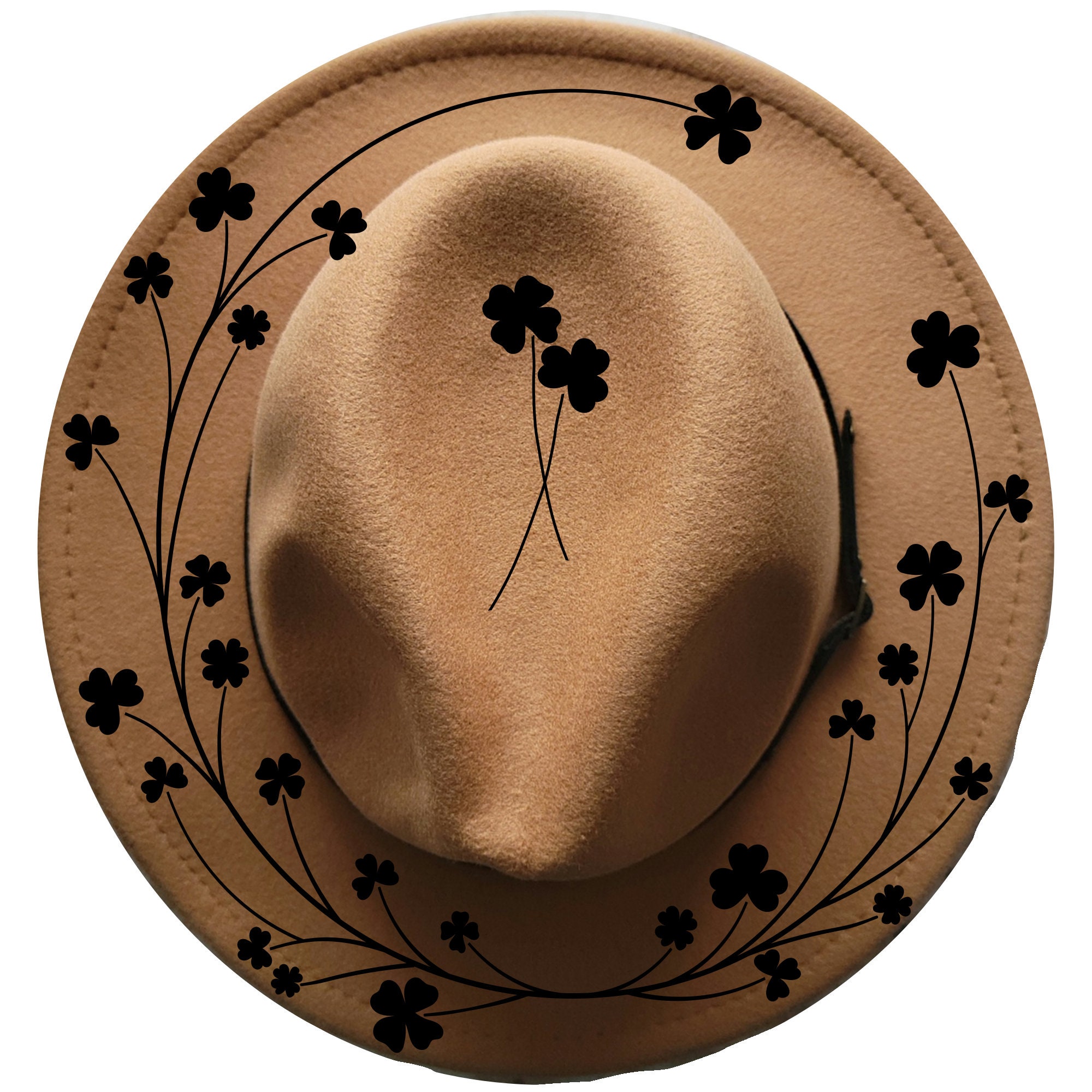 Hat Burning Design, Lady Luck Shamrock Narrow Brim Pattern, Beginner ...