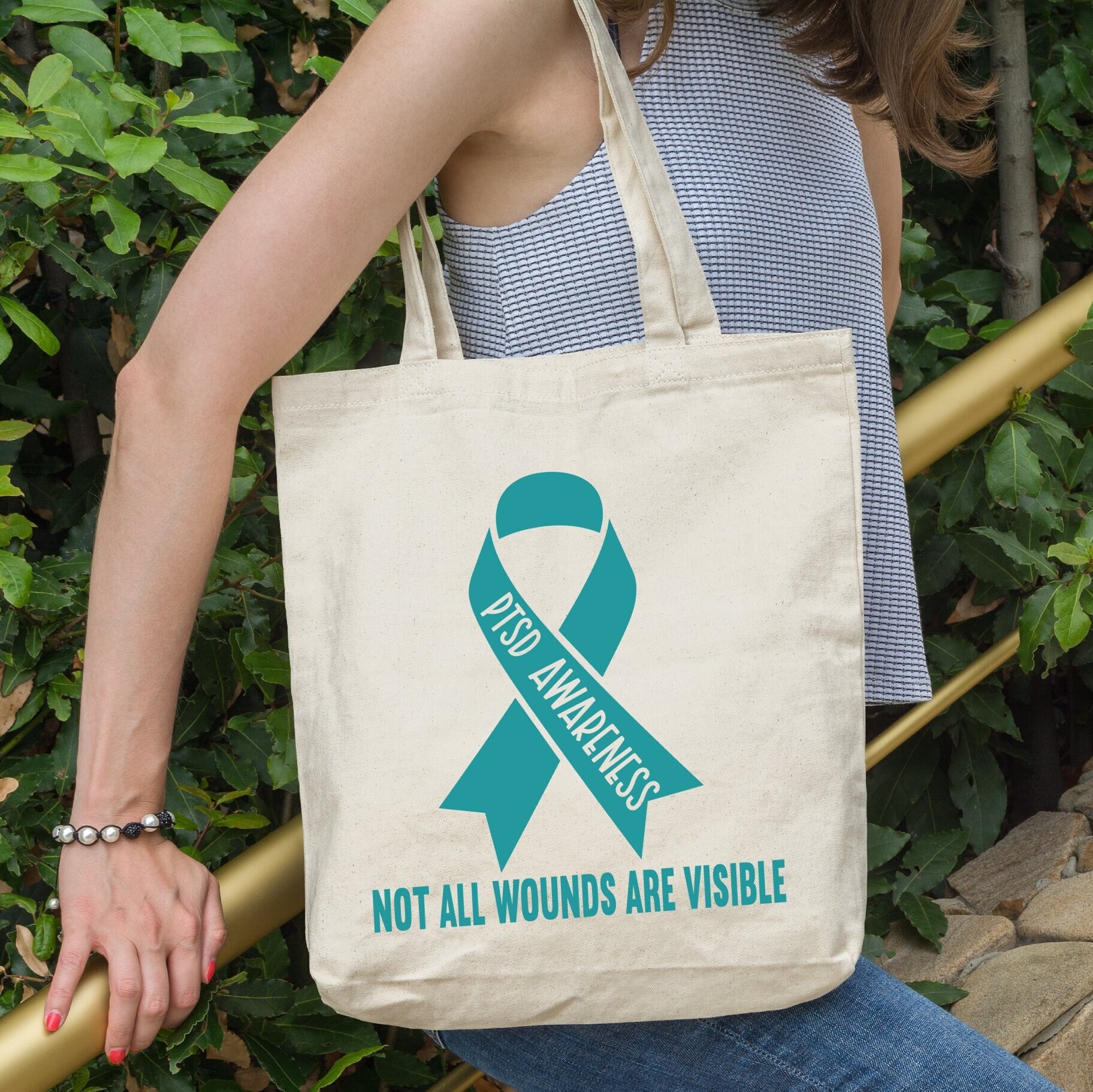 PTSD Awareness Teal Ribbon Svg Png Not All Wounds Are - Etsy