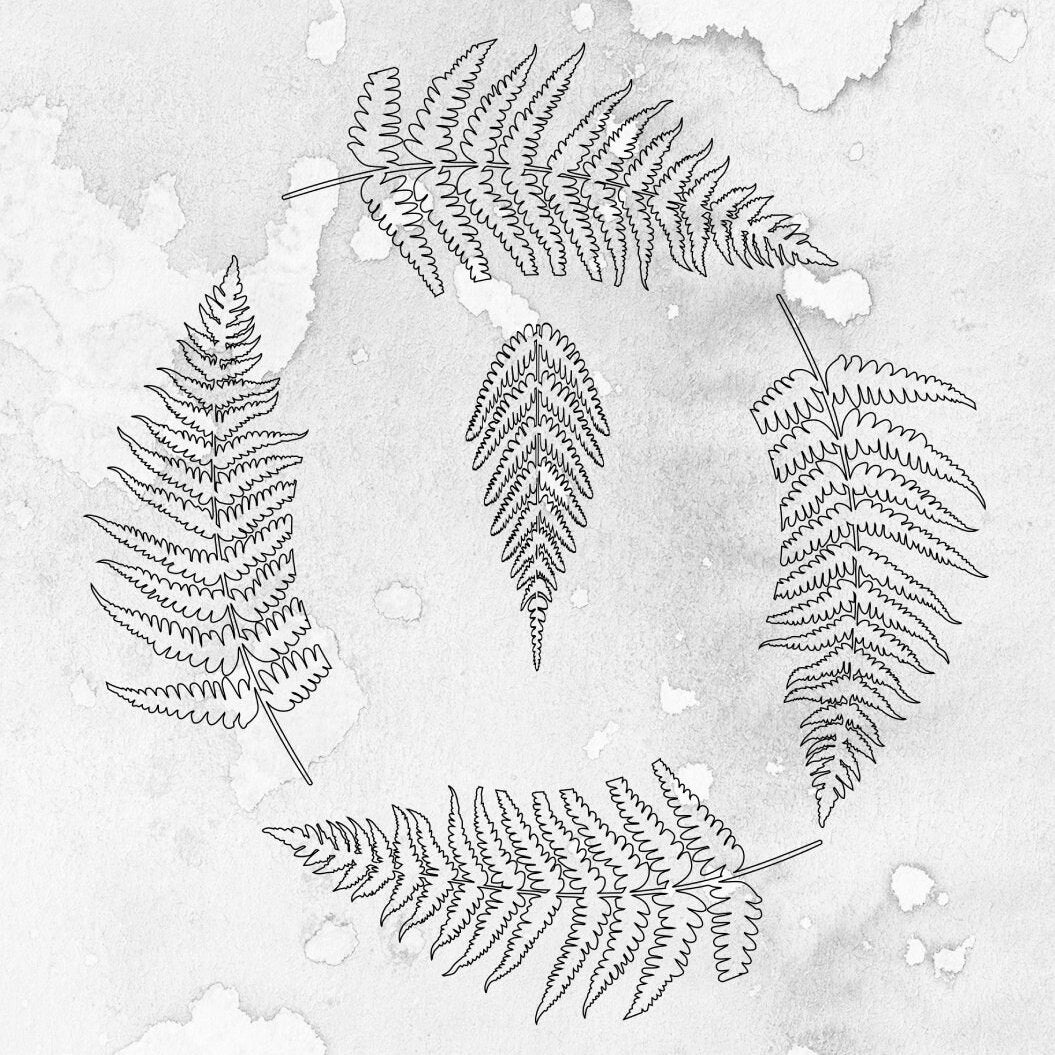 Fern Wreath Hat Burning Design, Music Festival, Pyrography Template ...