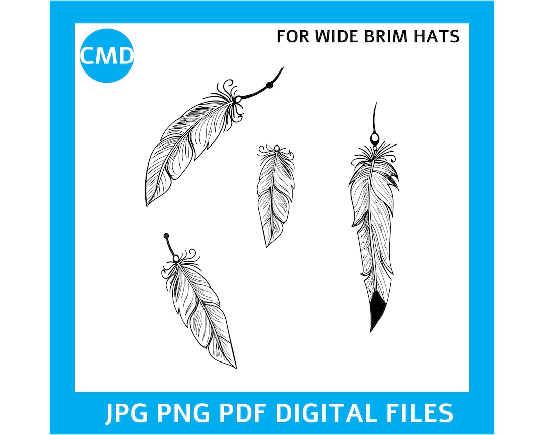 Bohemian Feathers Hat Burning Design, Wide Brim Hats, Festival Fashion ...