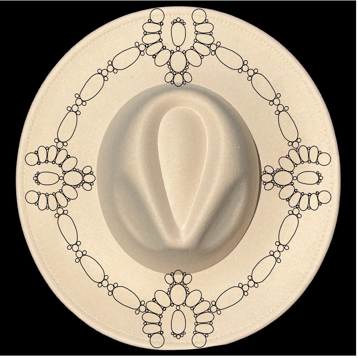 Traceable Squash Blossom Hat Burning Design, Pyrography Digital Pattern ...