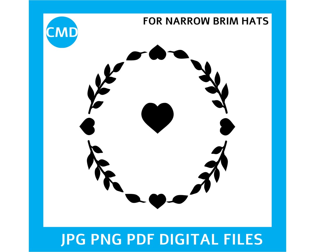 Stencils for Hat Burning PNG, Hearts and Vines Hat Burning Pattern ...