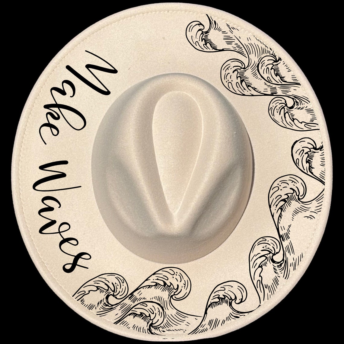 Make Waves Hat Burning Design, Ocean Wave Template, DIY Pyrography ...
