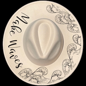 Make Waves Hat Burning Design, Ocean Wave Template, DIY Pyrography ...