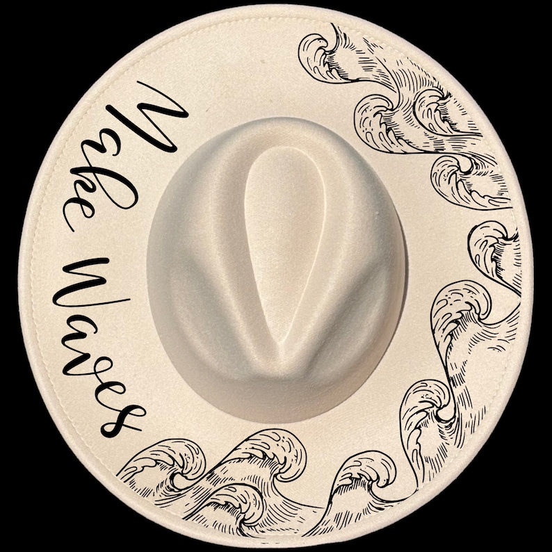 Make Waves Hat Burning Design, Ocean Wave Template, DIY Pyrography ...