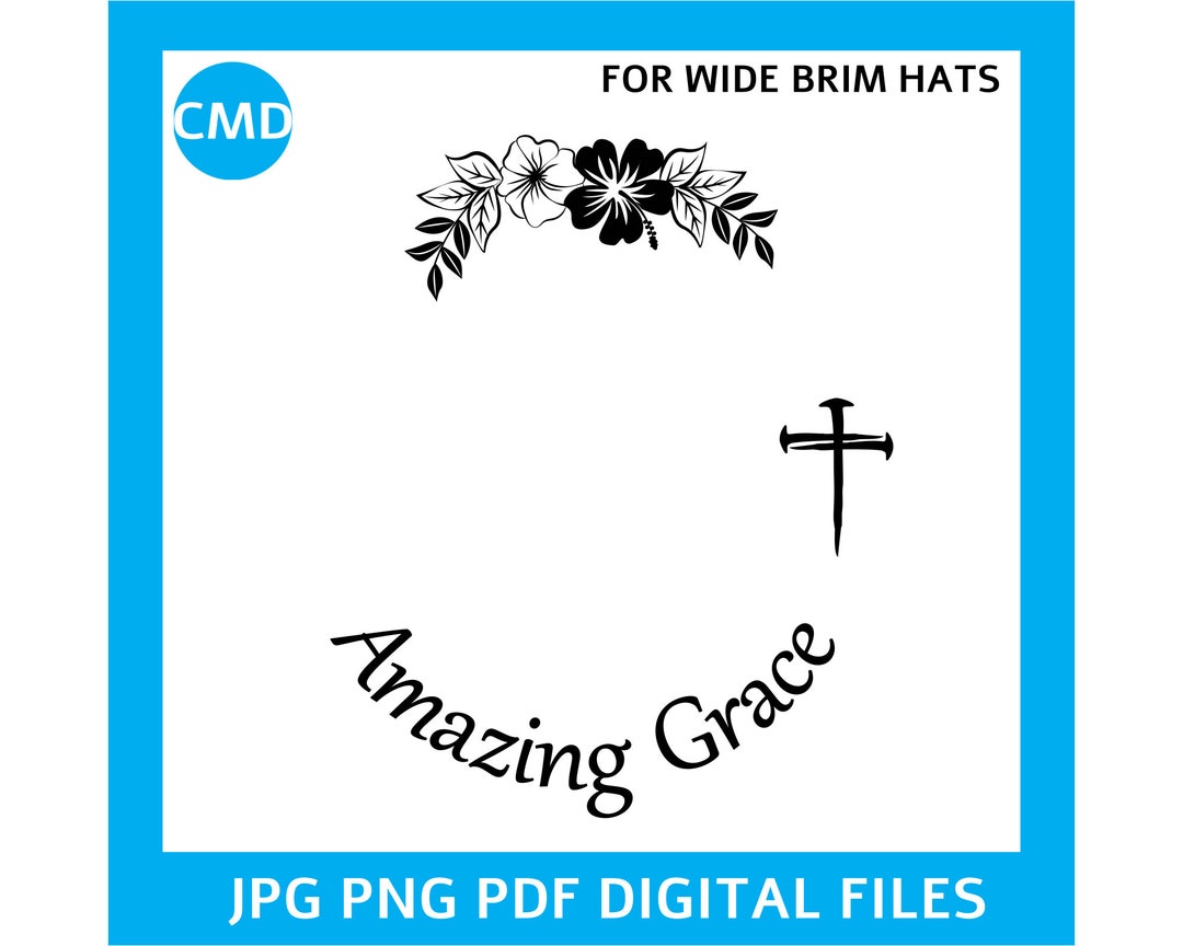 Amazing Grace Hat Burning Design, Christian Hat Burning Template ...